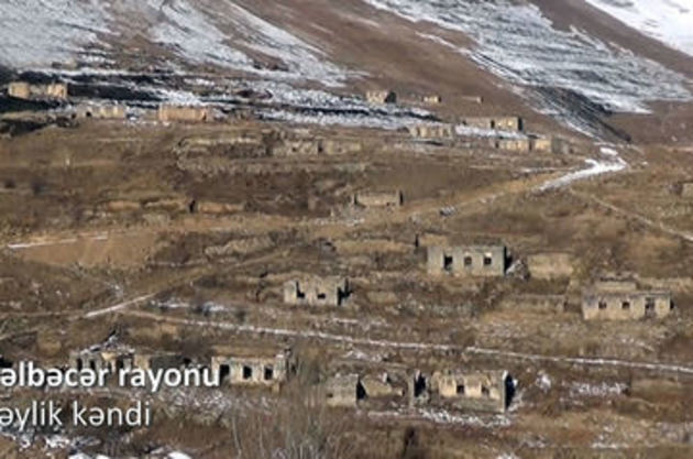 Azerbaijan shows video footage from liberated Zeylik village of ...